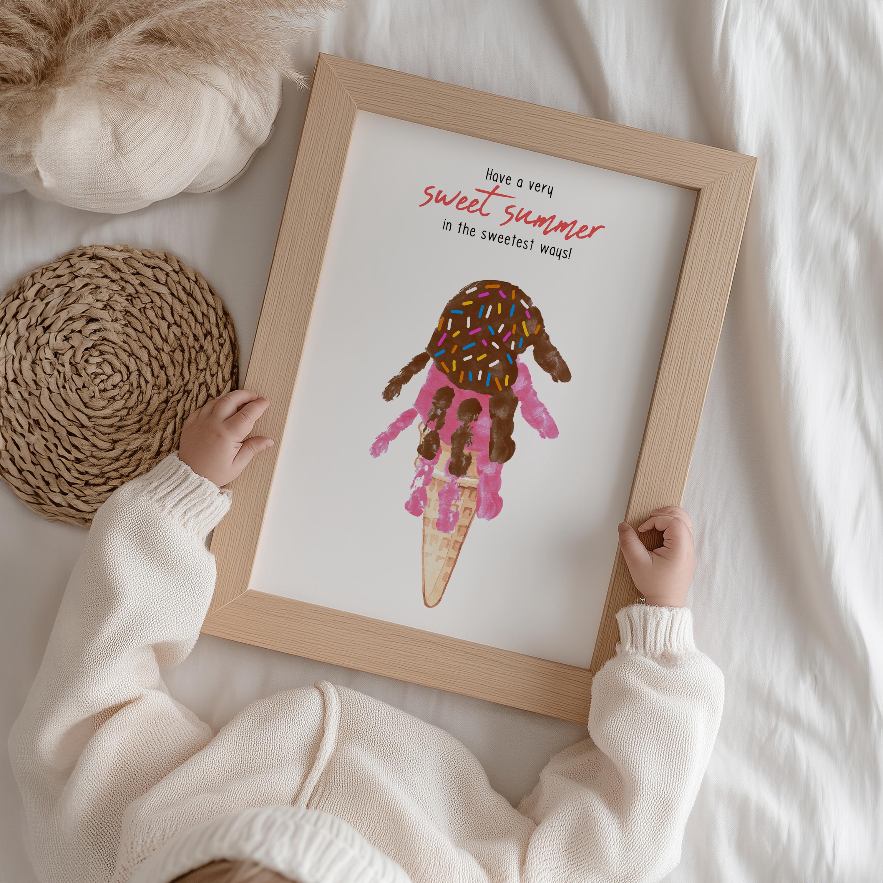 Ice Cream Handprint Craft: Sweet Summer Keepsake (digital File) - Etsy