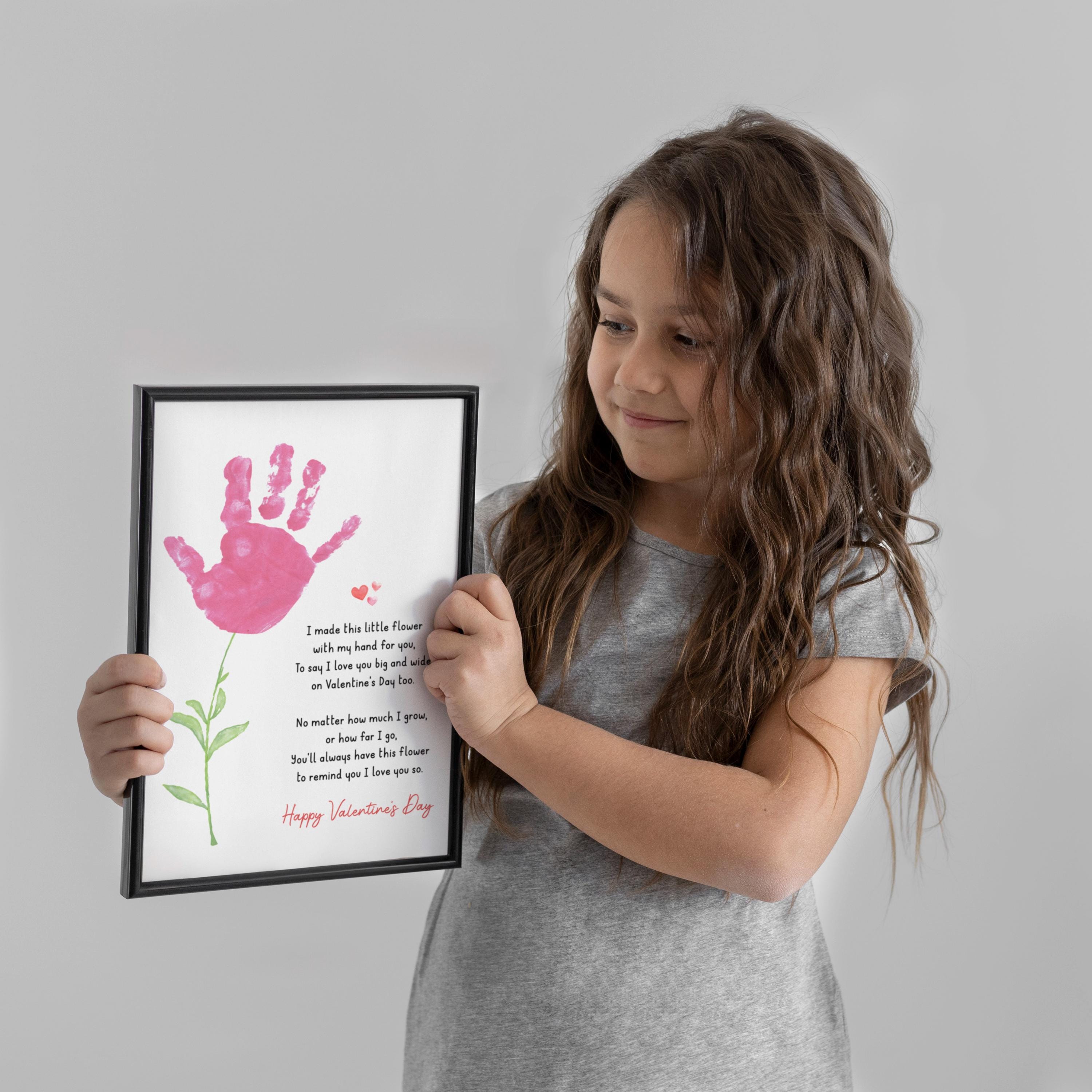 Valentine’s Day Handprint Craft for Kids – Flower Poem Keepsake ...