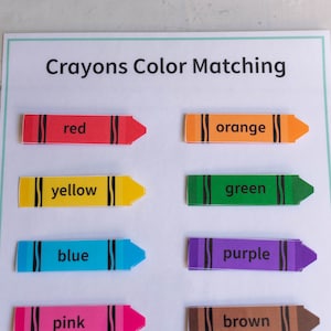 Color Matching Game, Busy Book Printable, Educational Activity ...