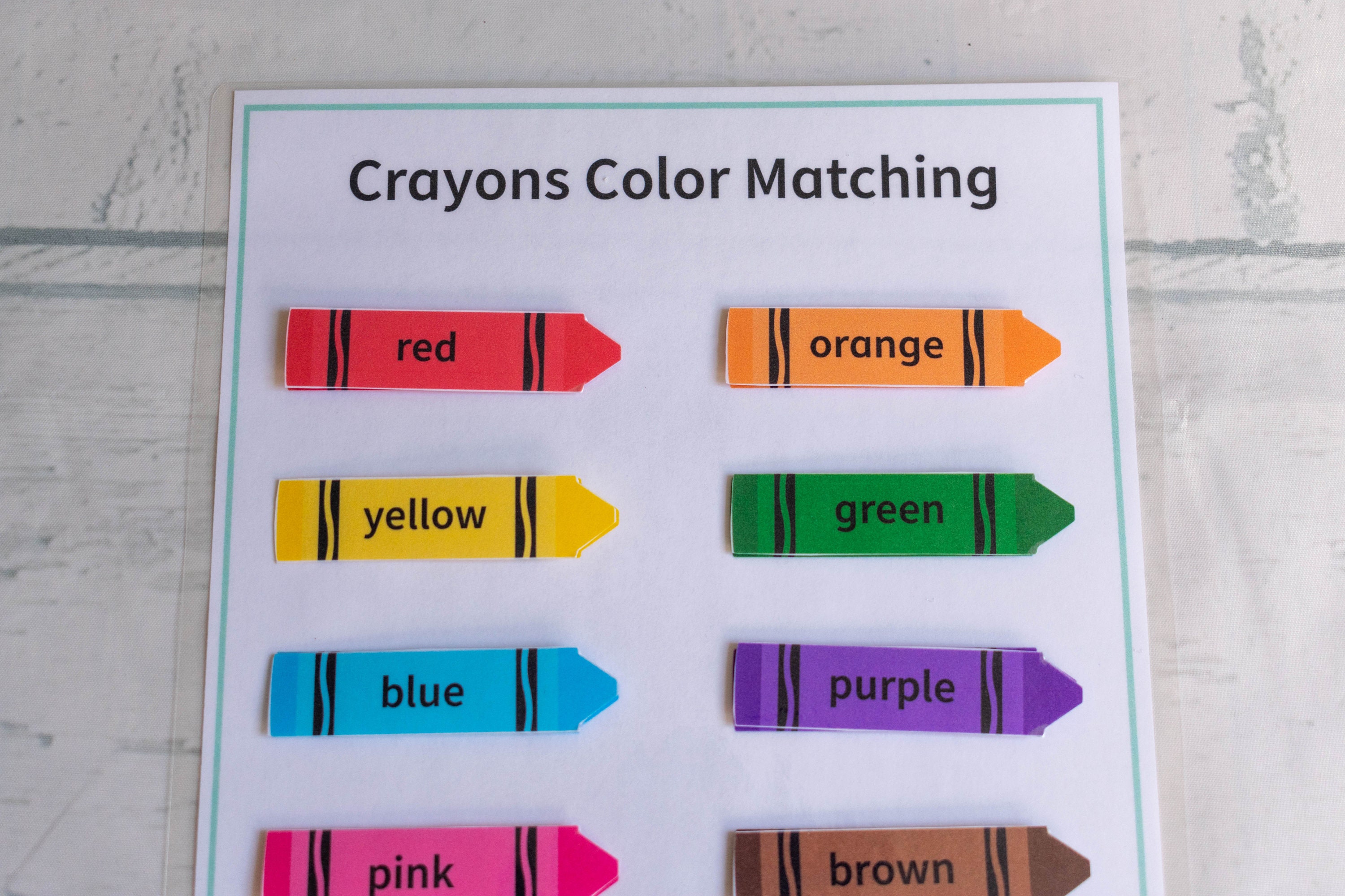 Color Matching Game Busy Book Printable Educational | Etsy