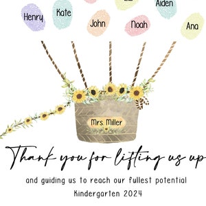 Teacher Appreciation Gift, Thank You for Lifting Us Up, Personalized ...