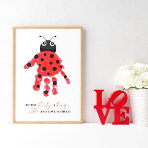 Ladybug Handprint Craft | Printable Kids Keepsake | Love Bug DIY for ...