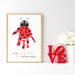 Ladybug Handprint Craft | Printable Kids Keepsake | Love Bug DIY for ...