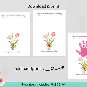 Valentine's Day Handprint Craft | Kids Handprint Art Printable ...