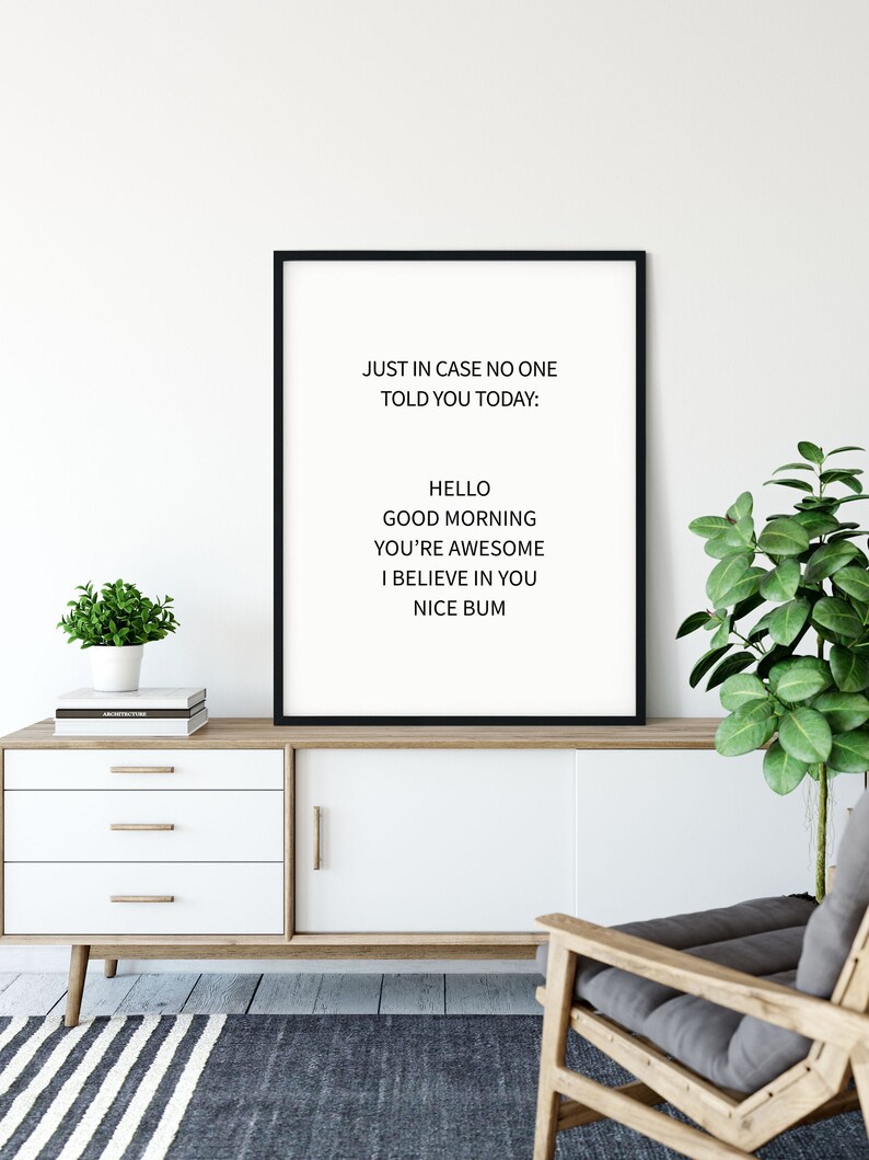 Just in Case No One Told You Today Motivational Wall Art - Etsy