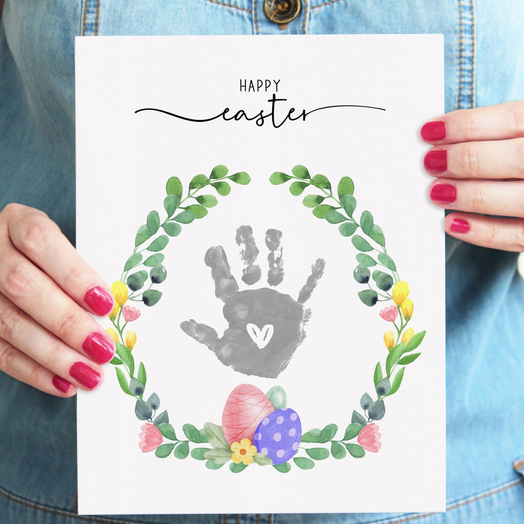 Happy Easter DIY: Cute Footprint and Handprint Keepsake Craft ...