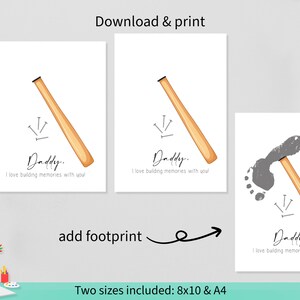 DIY Footprint Father's Day Craft, Printable Keepsake (digital File) - Etsy