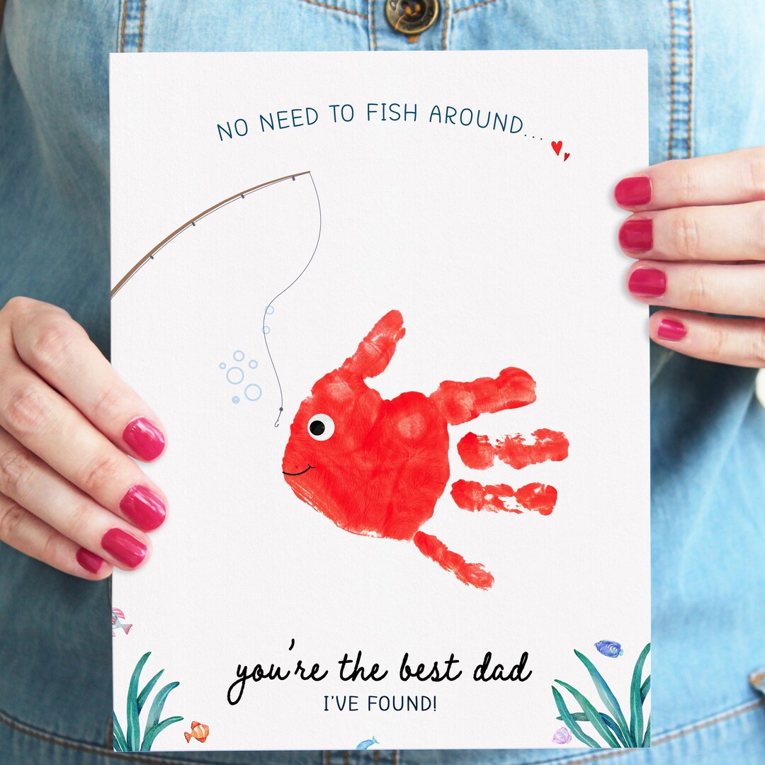 Best Dad Handprint Craft | Fish Father's Day Art Printable | DIY Gift ...