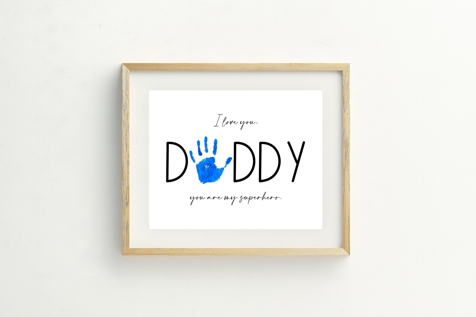Handprint for Daddy DIY Fathers Day Gift Printable Keepsake - Etsy