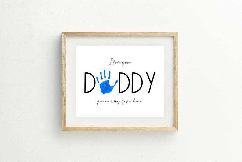 Handprint for Daddy DIY Fathers Day Gift Printable Keepsake - Etsy