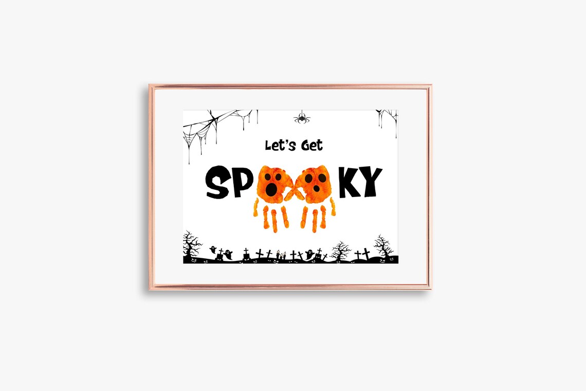 Halloween Handprint Craft Let's Get Spooky Keepsake for - Etsy