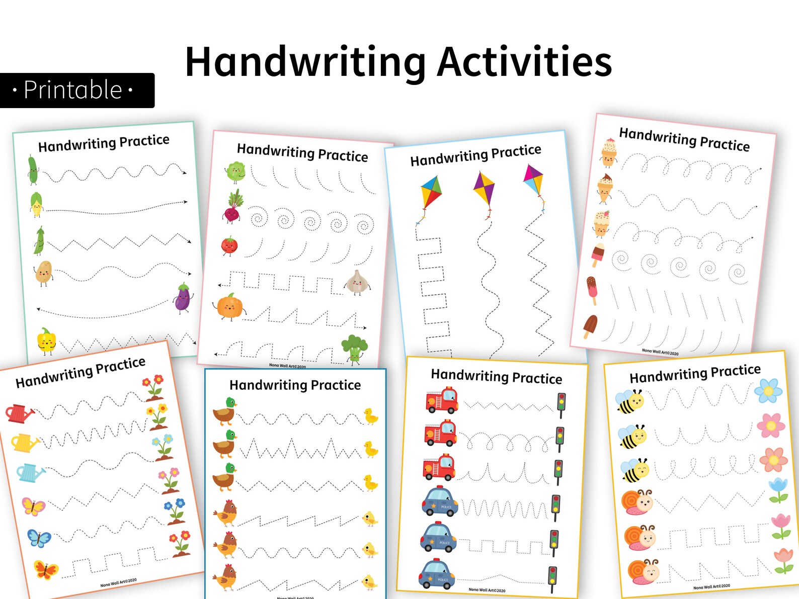 Handwriting Practice Bundle Writing Tracing Worksheet | Etsy