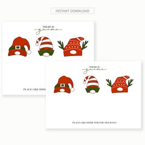 Gnome Christmas Handprint Craft, Gnome Place Like Home for the Holidays ...