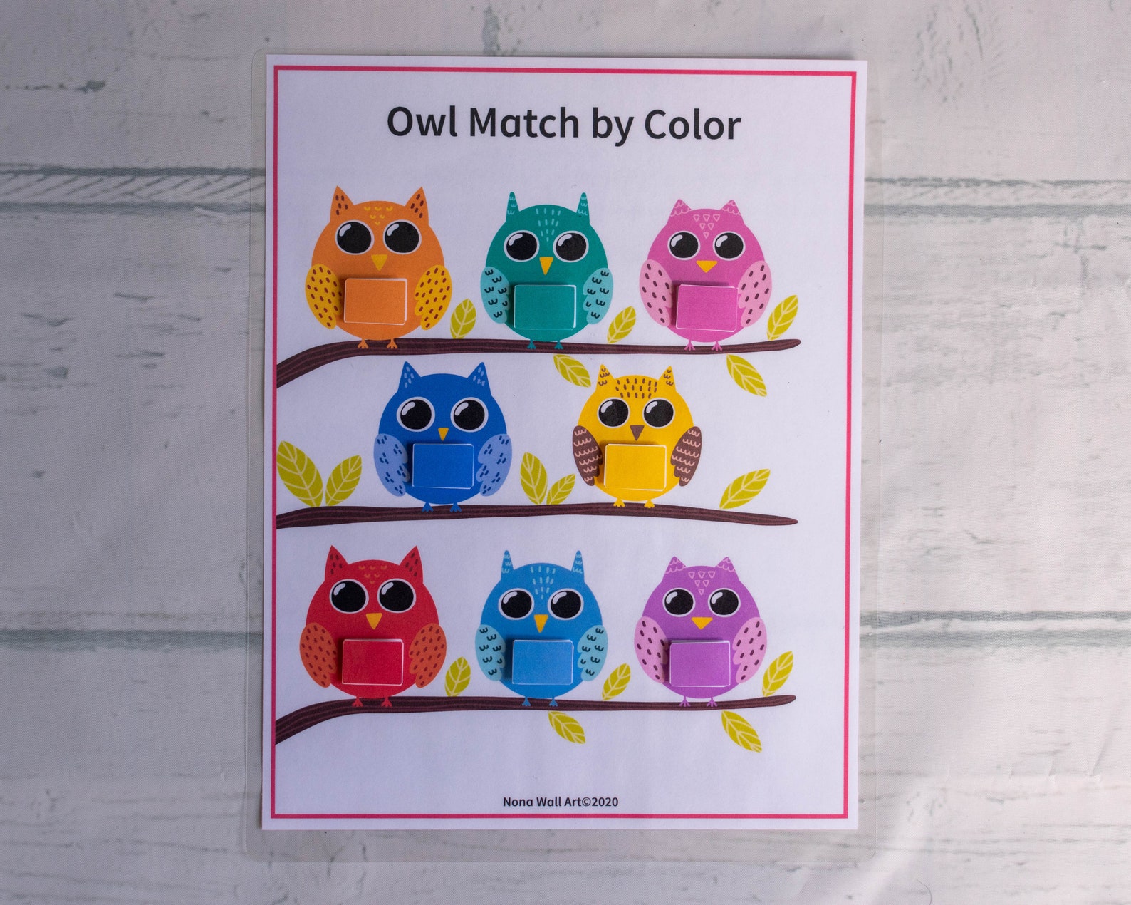 Color Matching Game Busy Book Printable Educational | Etsy