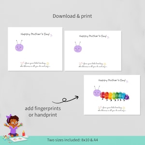 Mother’s Day Thumbprint Craft | Love Bug Printable Card | Kids DIY ...