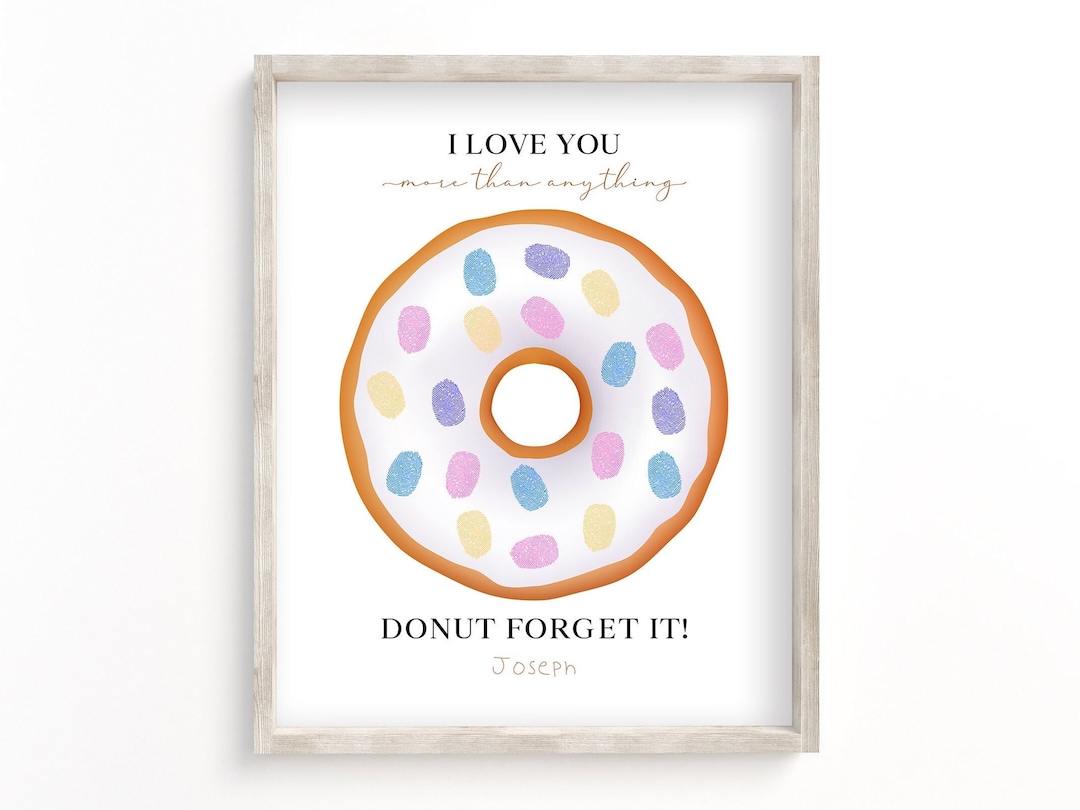Donut Fingerprint Art: DIY Mother's Day Keepsake (digital File) - Etsy