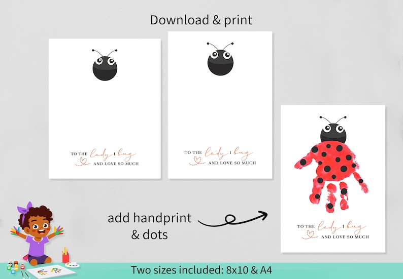 Ladybug Handprint Craft: Valentine's Day Keepsake (digital File) - Etsy