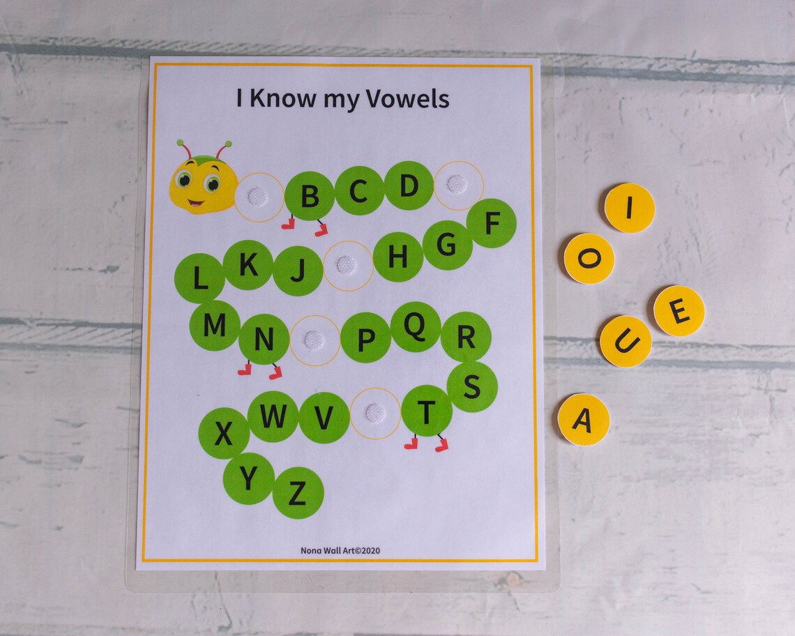 Educational Activity Learning Vowels Homeschool Printable | Etsy