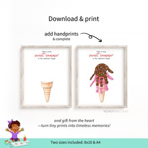Ice Cream Handprint Craft: Sweet Summer Keepsake (digital File) - Etsy