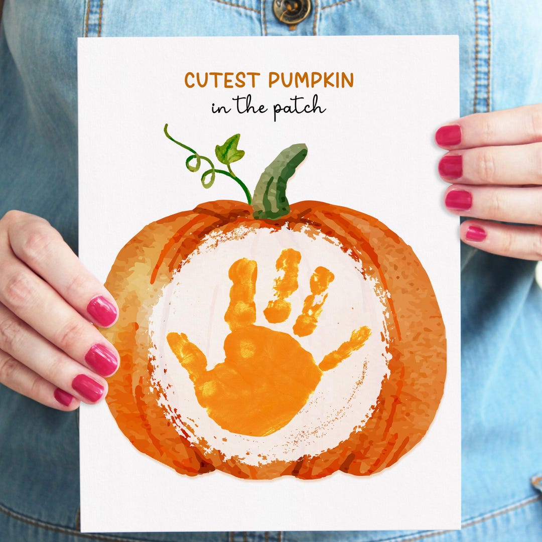 Cutest Pumpkin Handprint Art: Fall Kids Craft (digital Download) - Etsy
