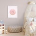 Girls Nursery Wall Art Pink Donut Poster on Blush Background - Etsy