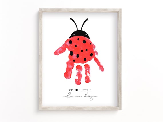 Ladybug Handprint Art