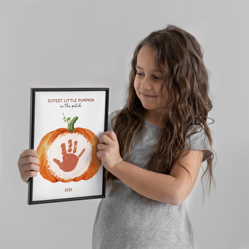 Cutest Pumpkin Handprint Craft: Fall Kids Keepsake (digital Download ...