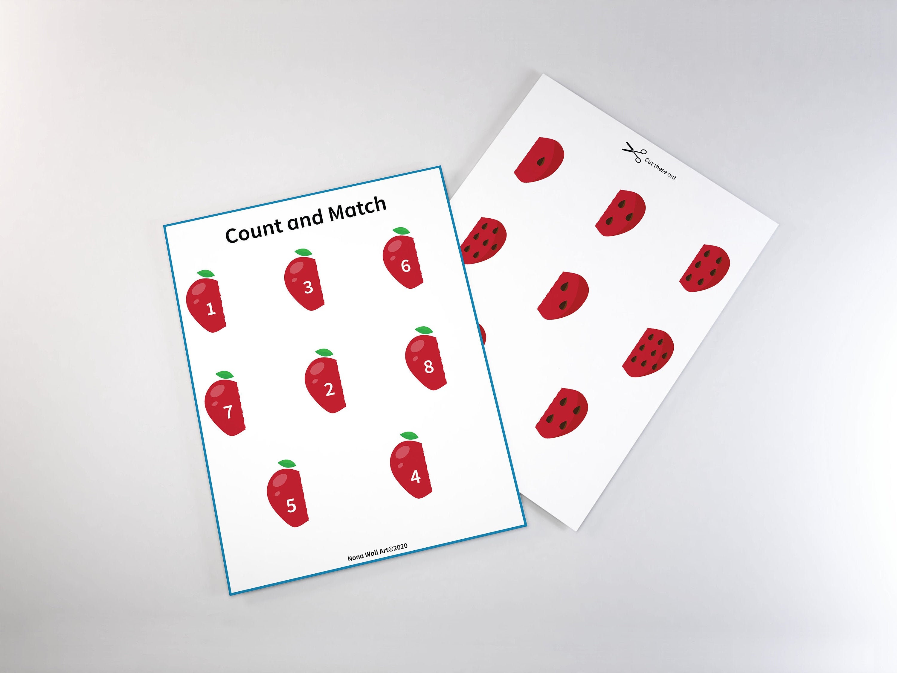 Busy Book Printable Counting Game Homeschool Educational - Etsy