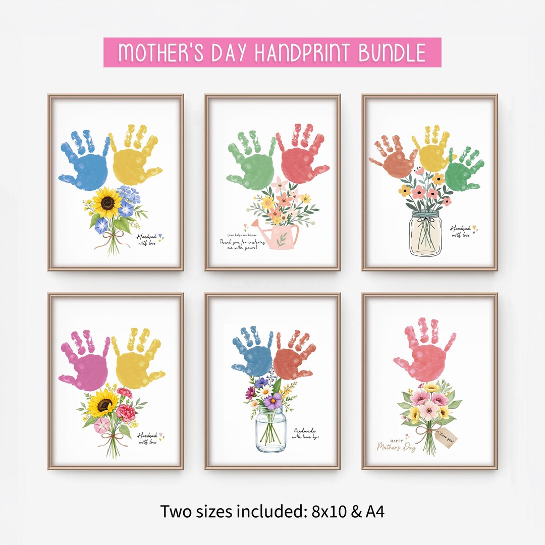 Handprint Flower Craft: Mother's Day Keepsake Art (digital Download) - Etsy