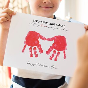 Happy Valentines Day Handprint Art, Preschool Valentine Day Craft for ...