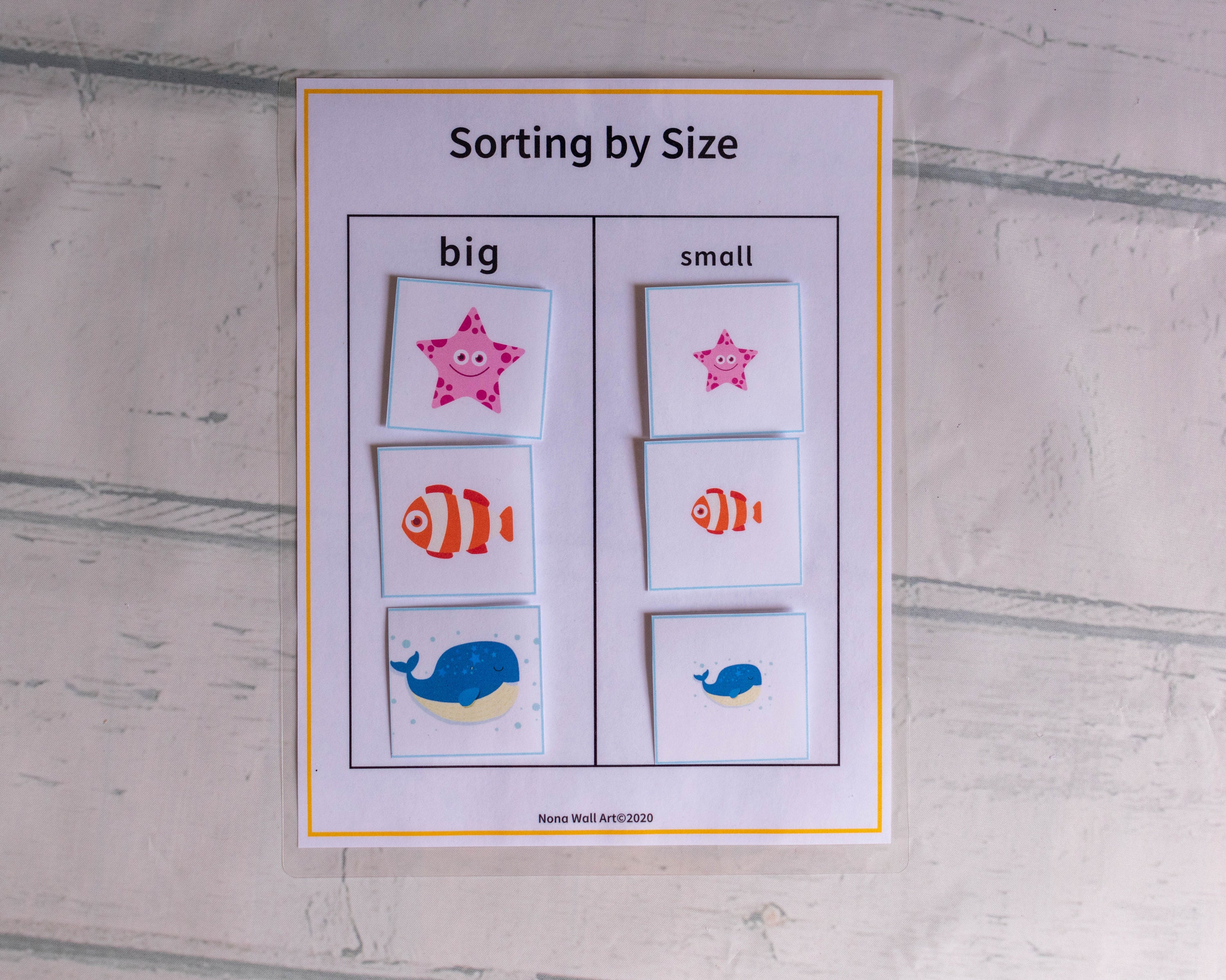 Educational Activity Sorting by Size Homeschool Printable | Etsy