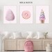 Girls Nursery Wall Art Pink Donut Poster on Blush Background - Etsy
