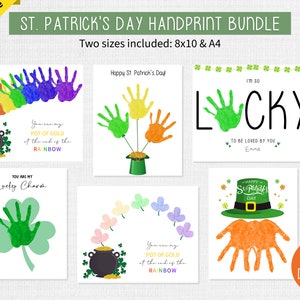 St Patrick's Day Craft, You Are My Lucky Charm DIY Handprint Template ...