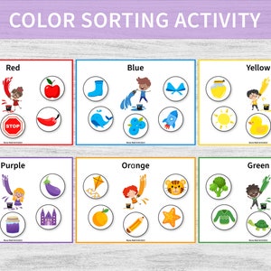 Color Sorting Activity: Homeschool & Preschool Printable (digital File ...