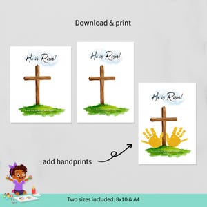 He is Risen Handprint Craft | Christian Easter Sunday School Activity ...