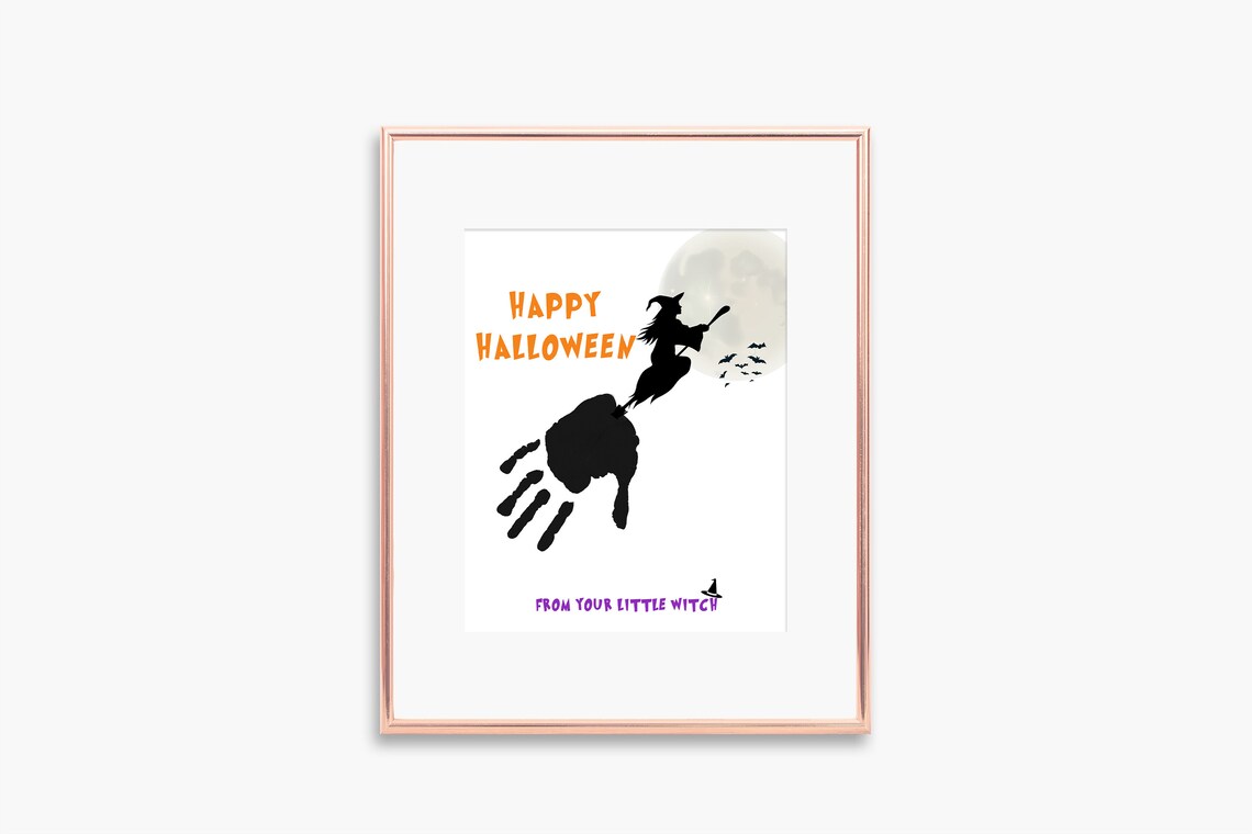 Happy Halloween Handprint Craft Keepsake for Kids Baby - Etsy