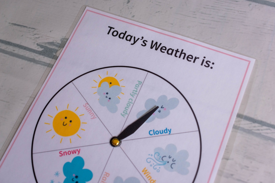 Weather Wheel for Kids, Busy Book Printable, Circle Time Learning Tool ...