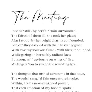 Custom Poem Art, Printable Poetry, Personalized Poem Poster ...