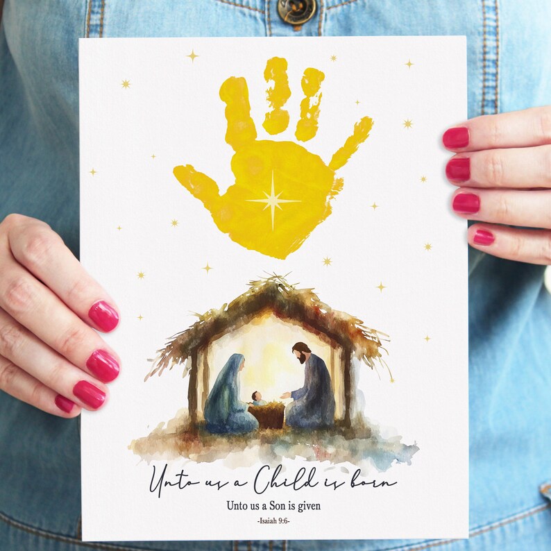 Nativity Handprint Craft: Christian Christmas Keepsake (printable) - Etsy