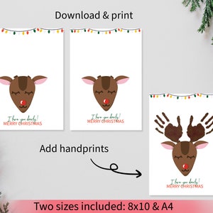 Holidays Handprint Craft, Printable DIY Christmas Art, Handprint Art ...