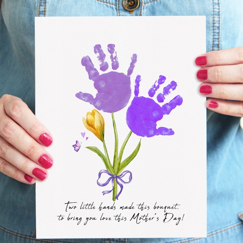 Handprint Bouquet Mother's Day Craft: Sibling Keepsake (digital ...