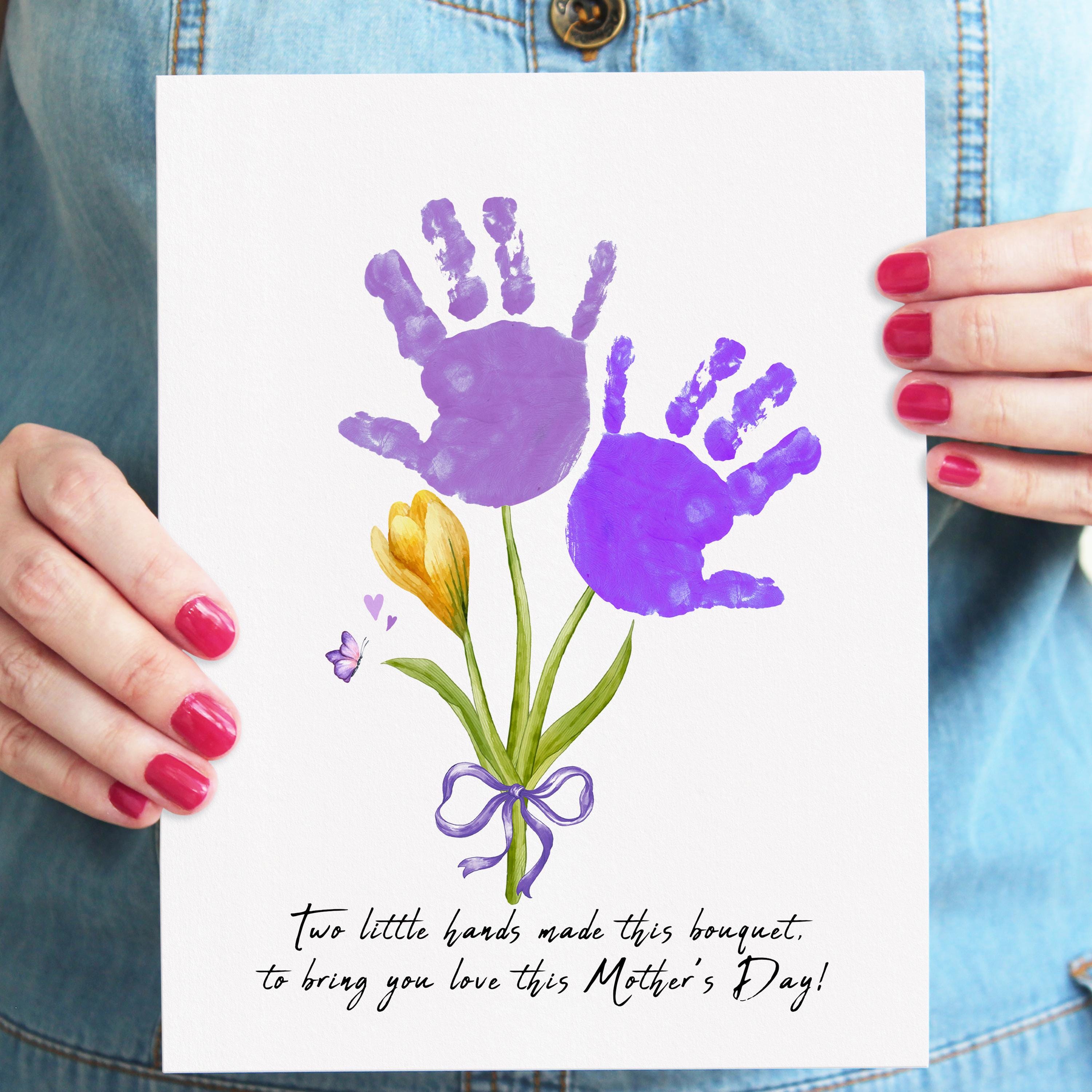 Handprint Bouquet Mother's Day Craft: Sibling Keepsake (digital ...