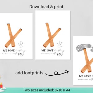 We Love Building Memories With You | DIY Footprint Craft | Father's Day ...