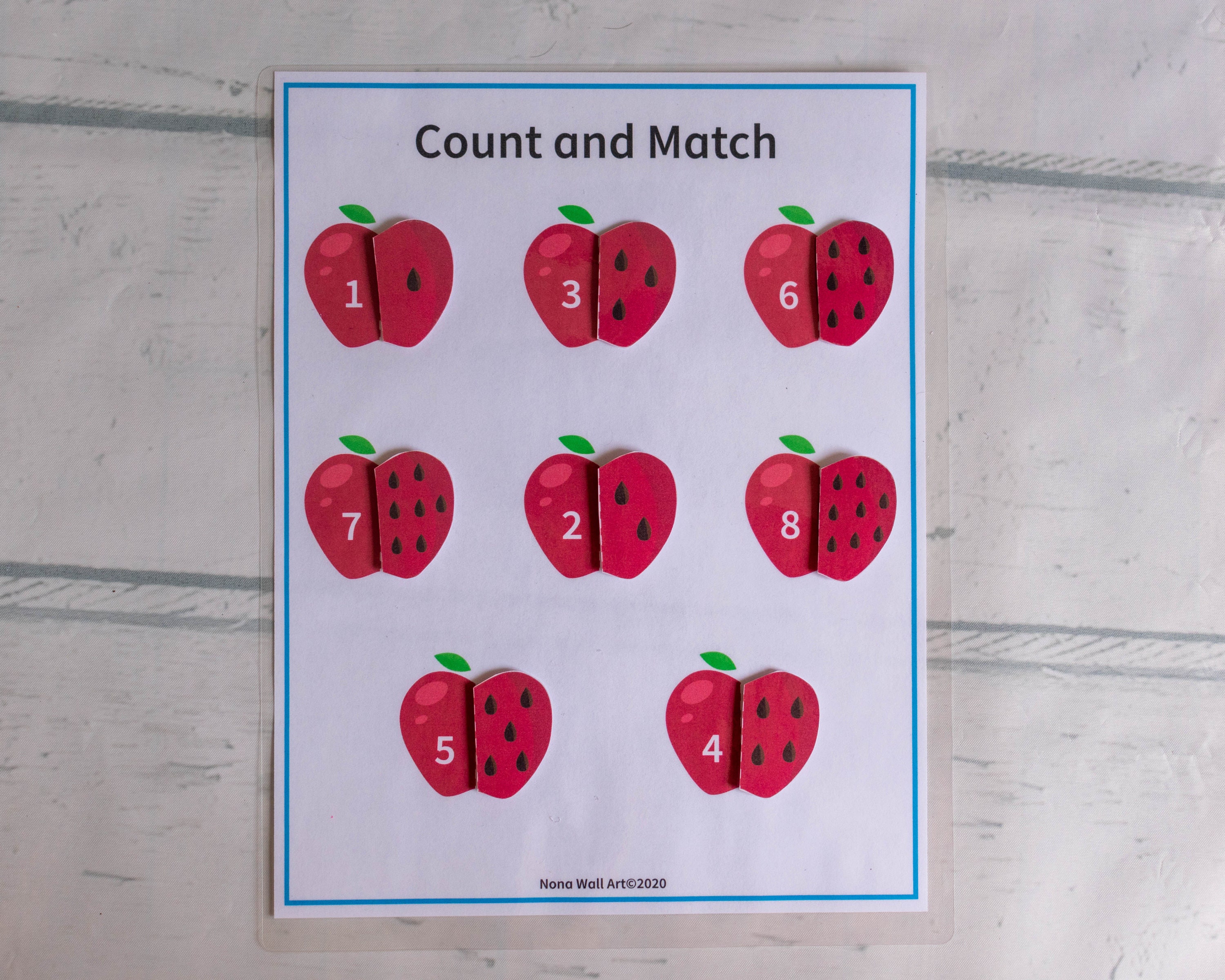 Busy Book Printable Counting Game Homeschool Educational - Etsy