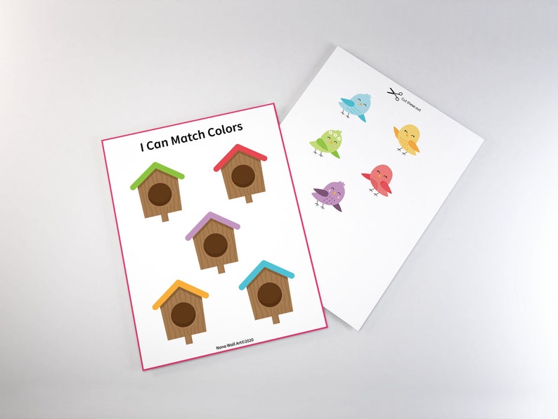 Educational Activity Colors Matching Game Homeschool | Etsy