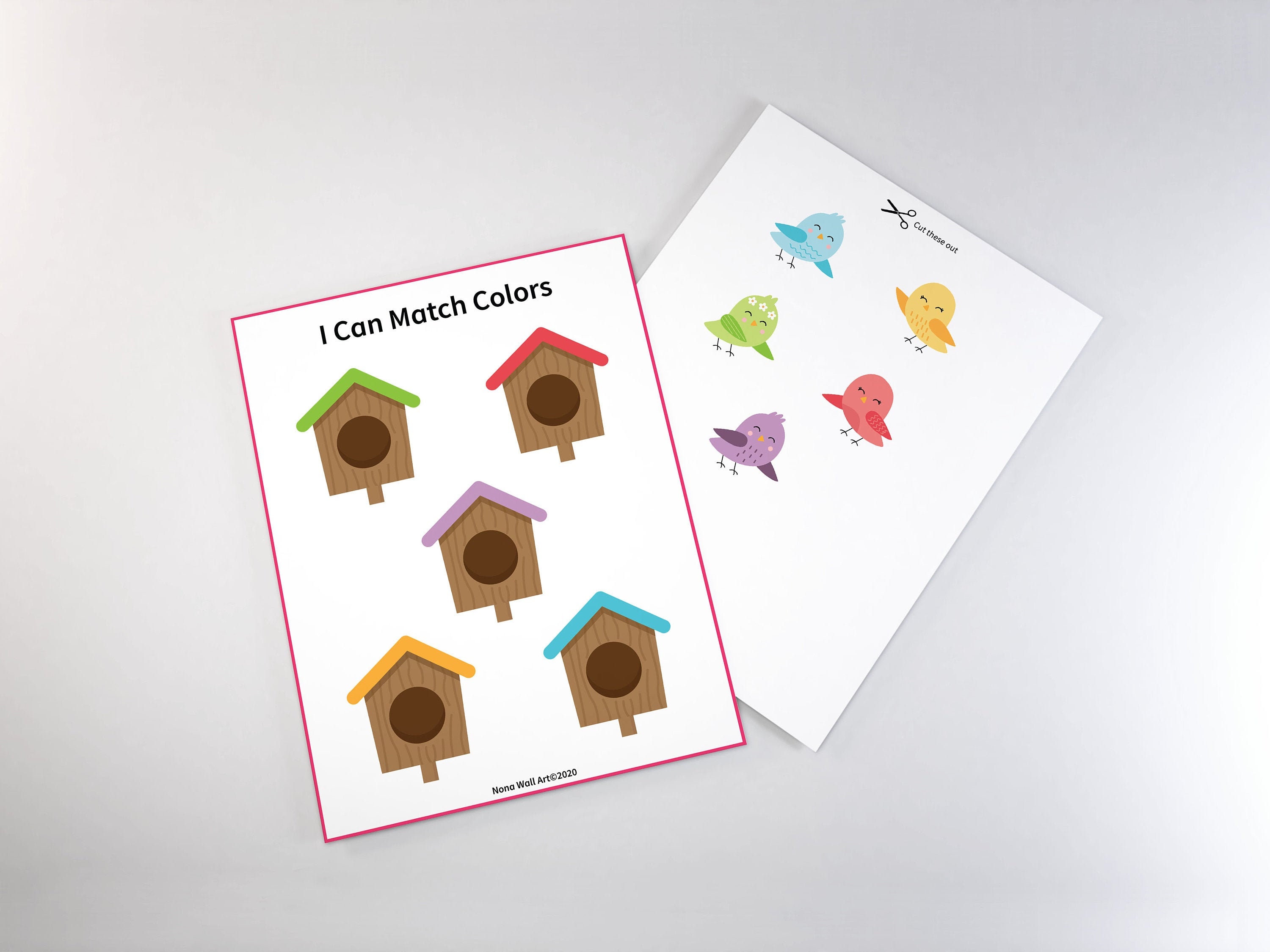 Educational Activity Colors Matching Game Homeschool | Etsy