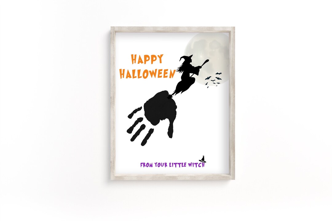 Happy Halloween Handprint Craft Keepsake for Kids Baby - Etsy