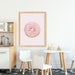Girls Nursery Wall Art Pink Donut Poster on Blush Background - Etsy