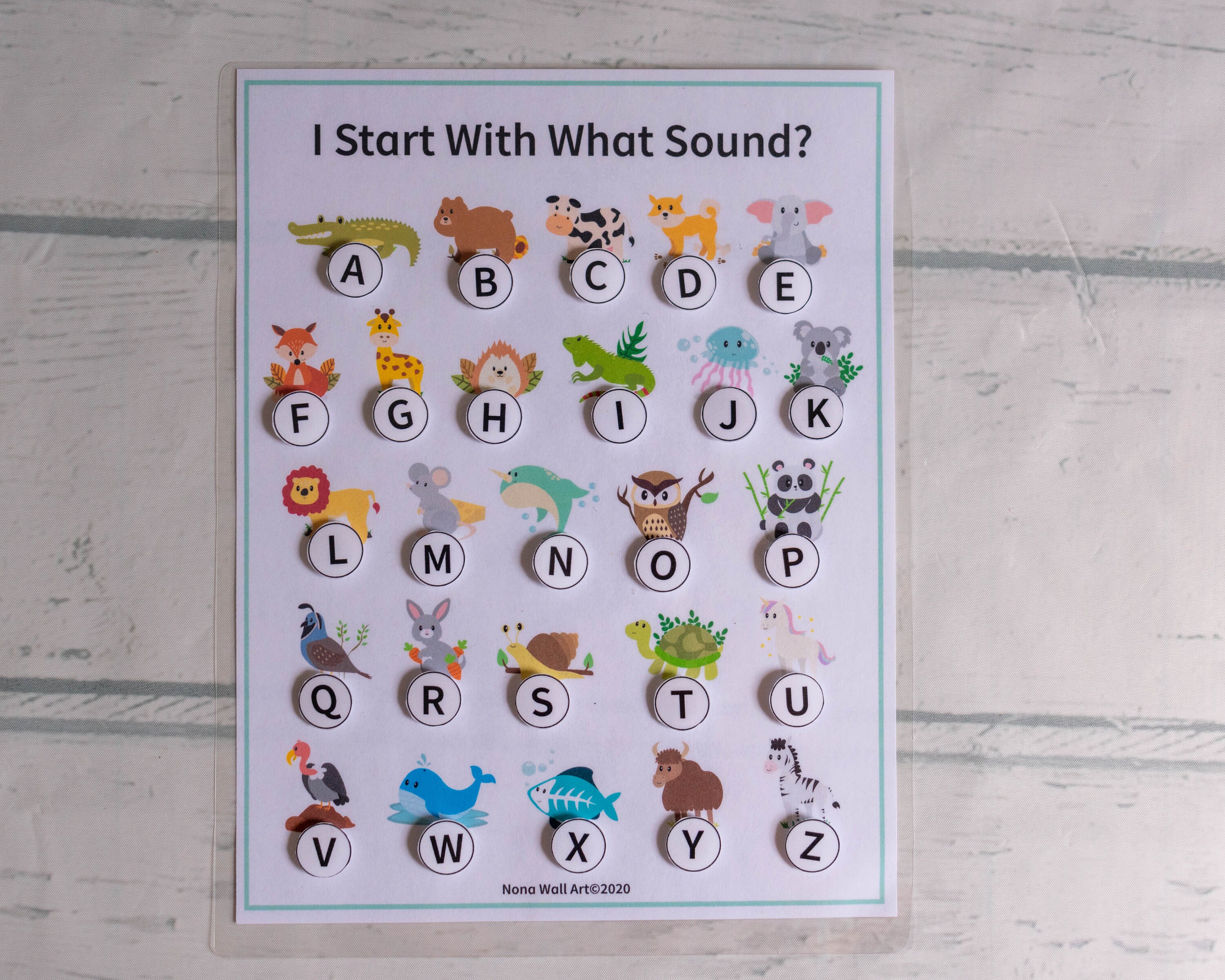 Educational Activity Beginning Sounds Homeschool Printable - Etsy
