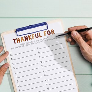 Gratitude Printable: I Am Thankful for Worksheet, Thanksgiving ...